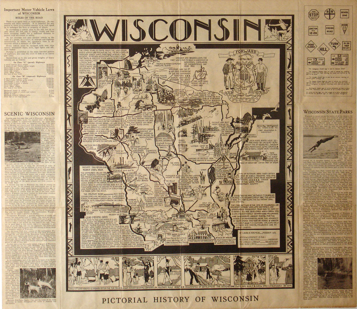 (WI) Wisconsin Pictorial History of Wisconsin – The Old Map Gallery