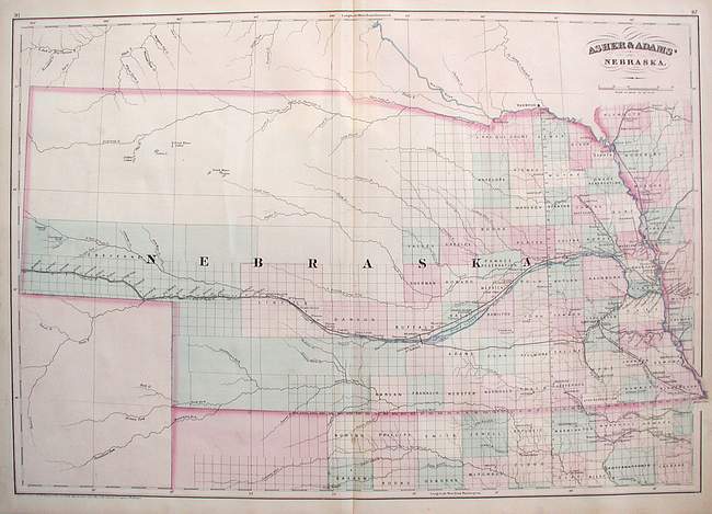 Asher & Adams Nebraska – The Old Map Gallery