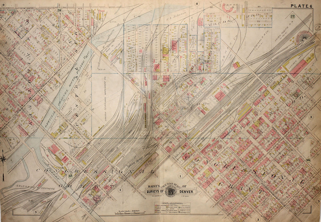 (CO Denver)... Plate 6 (LoDo, RiNo, Highland) – The Old Map Gallery