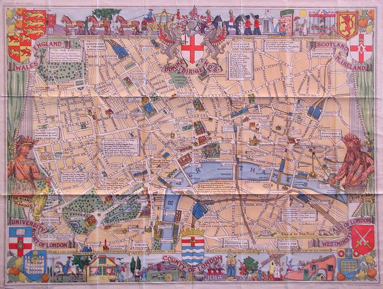 Children's Map of London – The Old Map Gallery