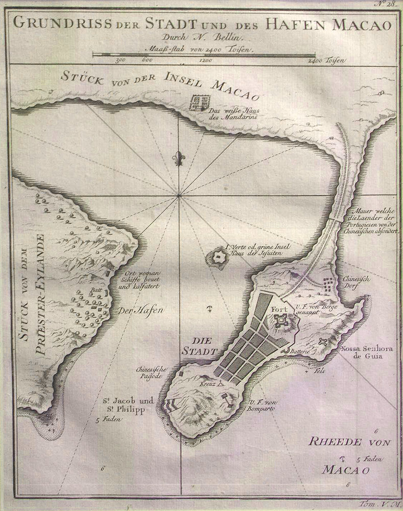 (China – Macao) Grundriss Der Stadt Und Des Hafen Macao – The Old Map ...