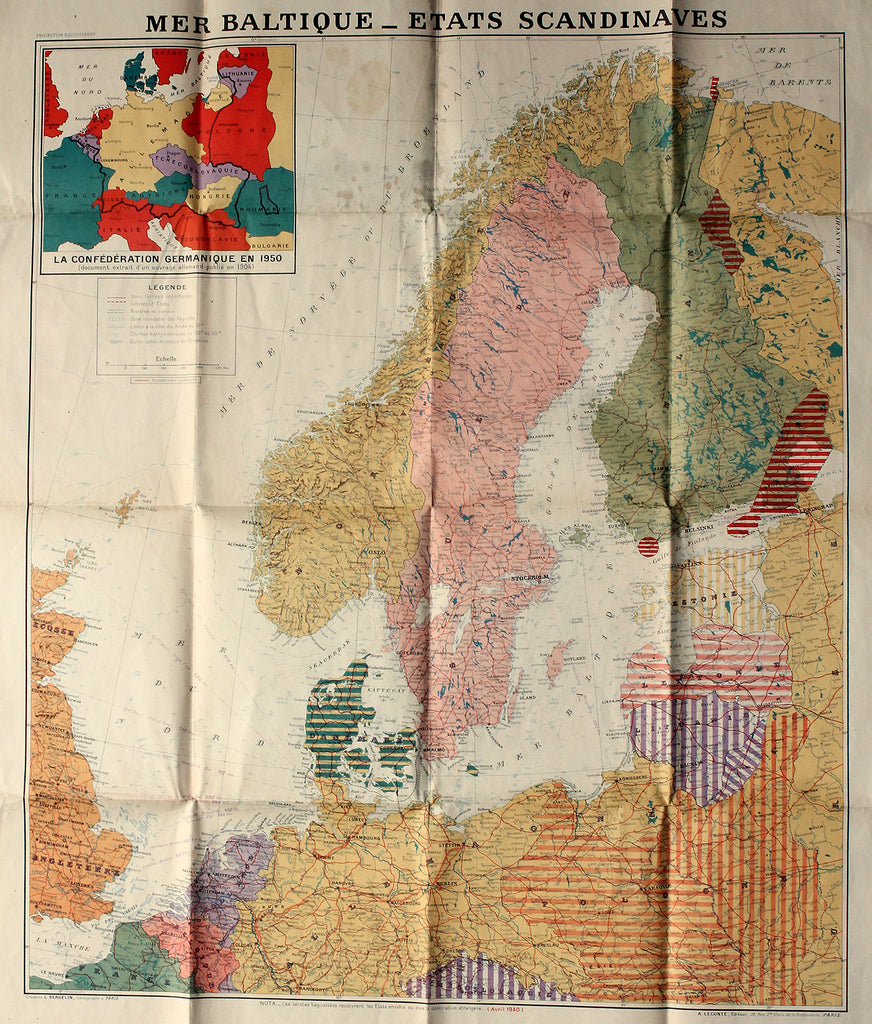 (Scandinavia-WWII) Mer Baltique... – The Old Map Gallery