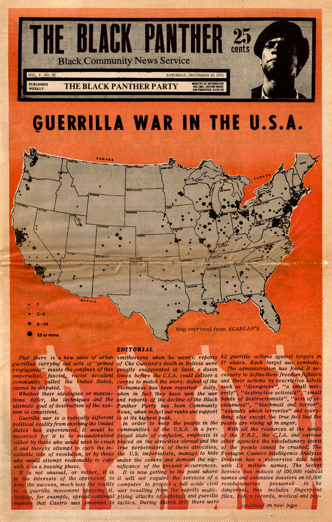 (U.S. - Thematic) Guerilla War In The U.S.A. – The Old Map Gallery