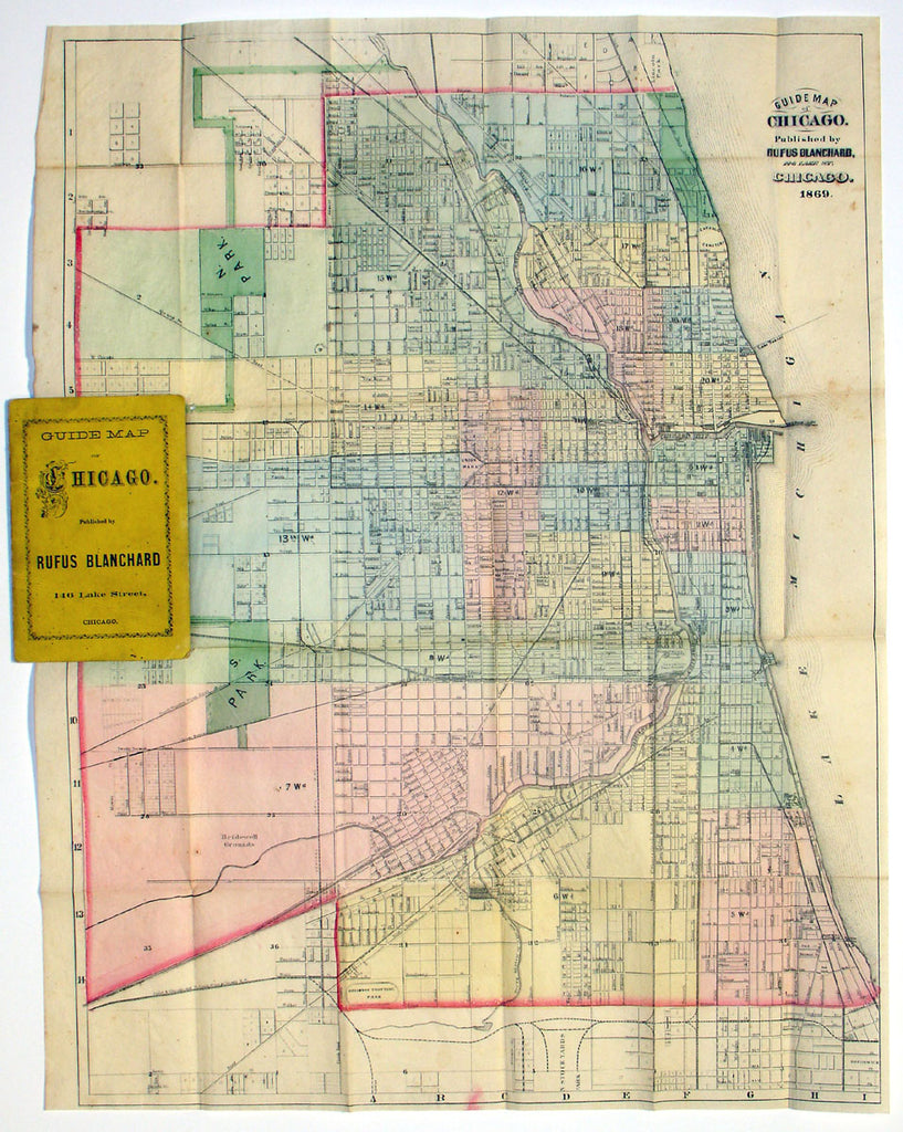 (IL - Chicago) Guide Map of Chicago – The Old Map Gallery