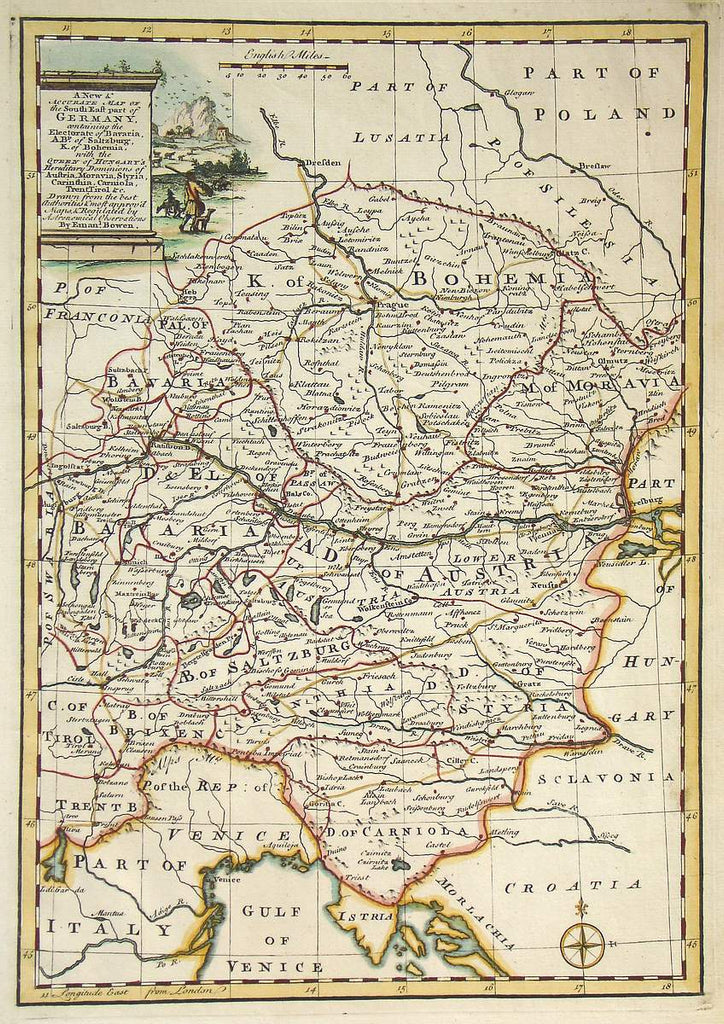 A New...Map of South East ...Germany – The Old Map Gallery