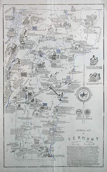 Historical Map of Vermont – The Old Map Gallery