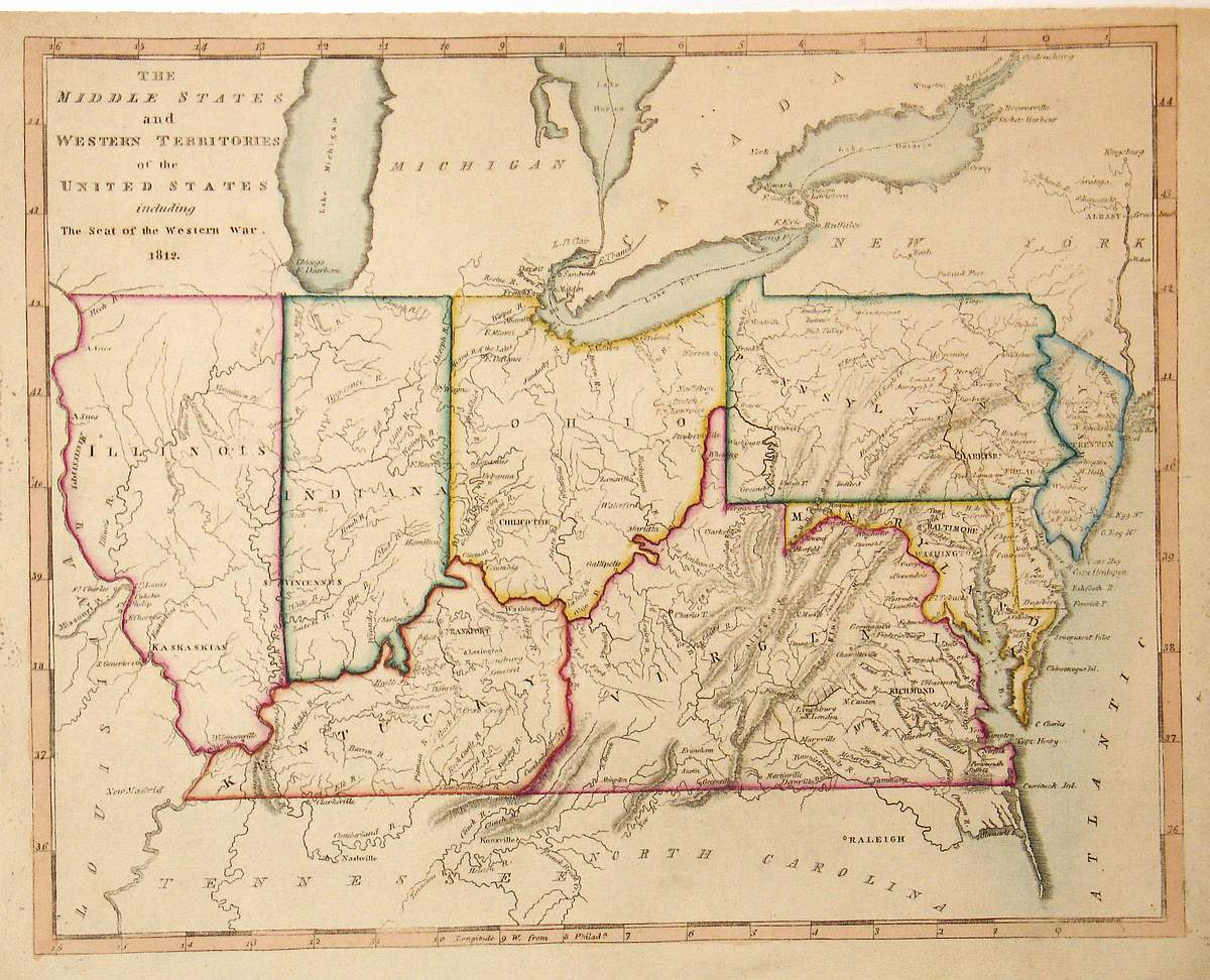 (Midwest) The Middle States and Western Territories of the Unite – The ...