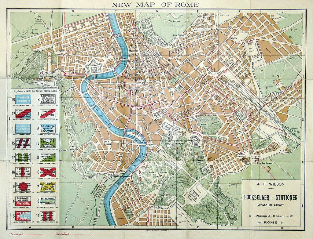 New Map Of Rome – The Old Map Gallery