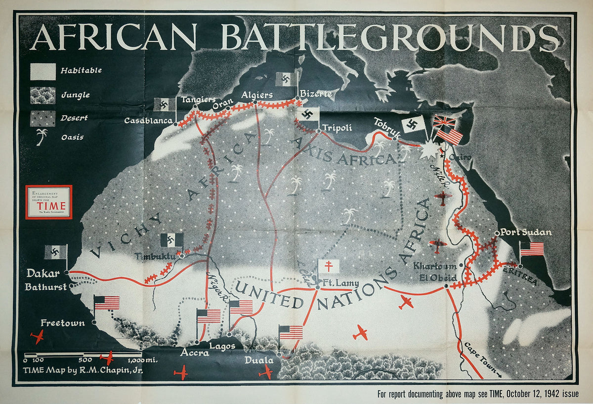 (WWII - Africa) African Battlegrounds – The Old Map Gallery