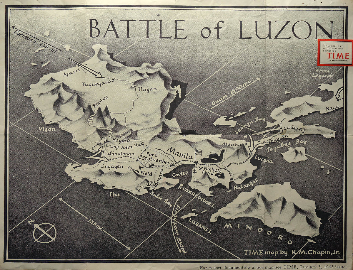 (WWII - Philippines) Battle of Luzon – The Old Map Gallery