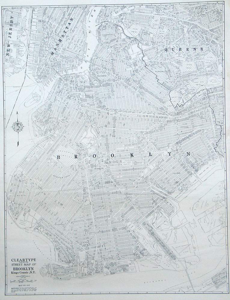 Street Map of Brooklyn – The Old Map Gallery