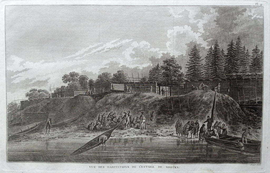 VUE DES HABITATIONS DE L'ENTREE DE NOOTKA – The Old Map Gallery