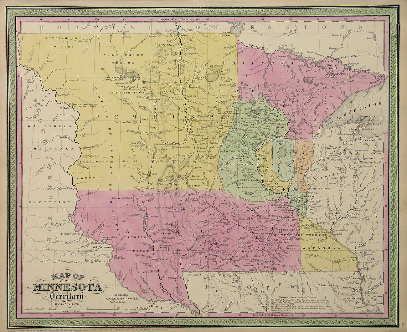(MN) Map Of Minnesota Territory – The Old Map Gallery