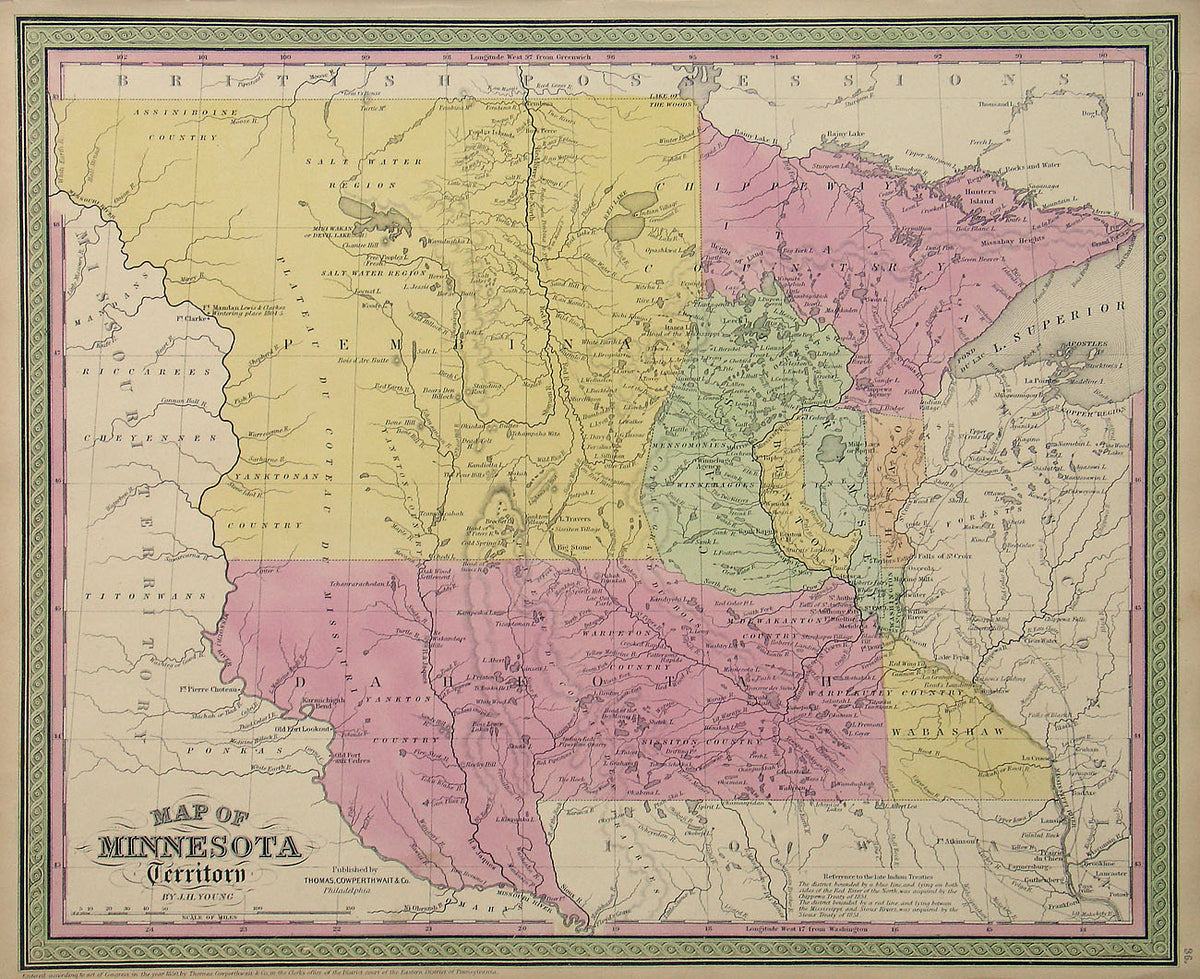 (MN) Map Of Minnesota Territory – The Old Map Gallery