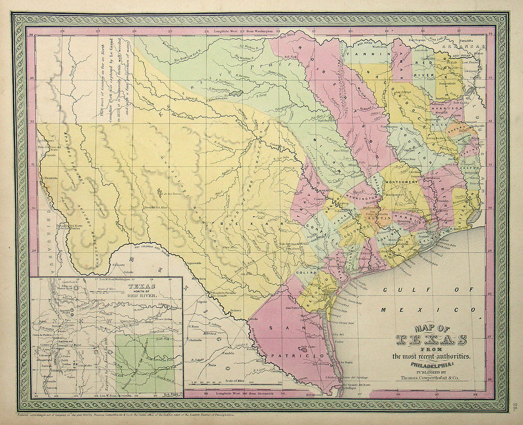 (TX) Map Of Texas From the most recent authorities. – The Old Map Gallery