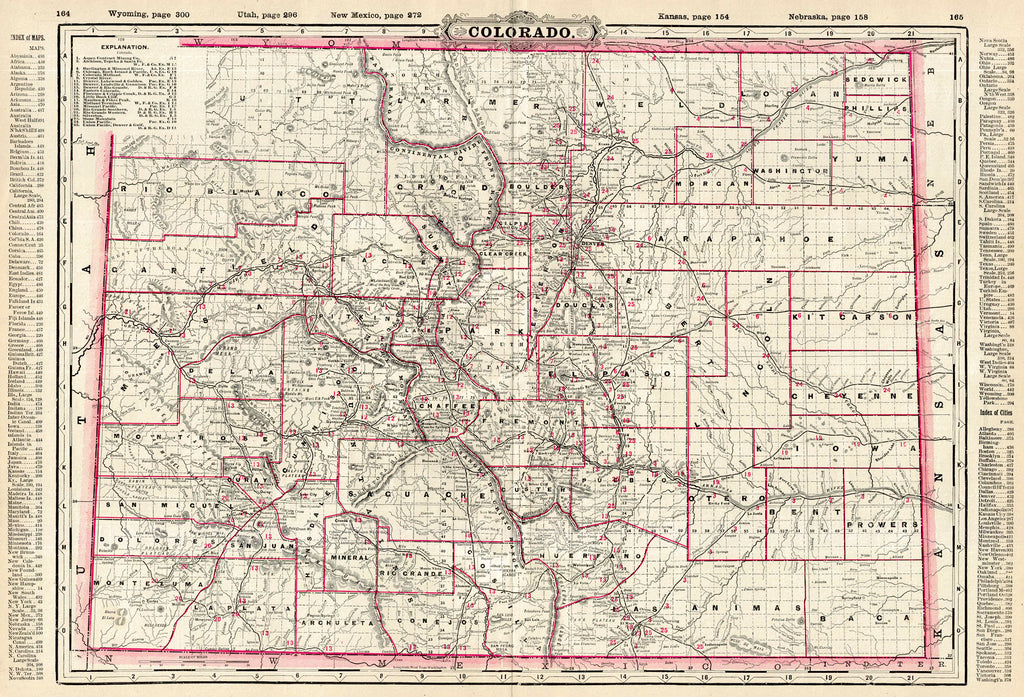 (CO.) COLORADO, Cram, 1895 – The Old Map Gallery