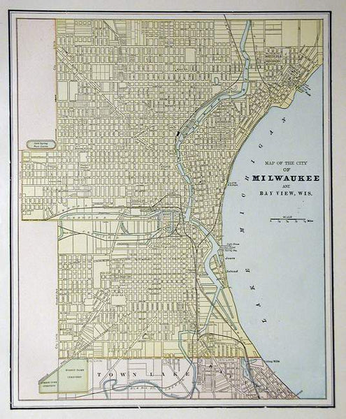 Map of the City of Milwaukee and Bay View, Wis. – The Old Map Gallery