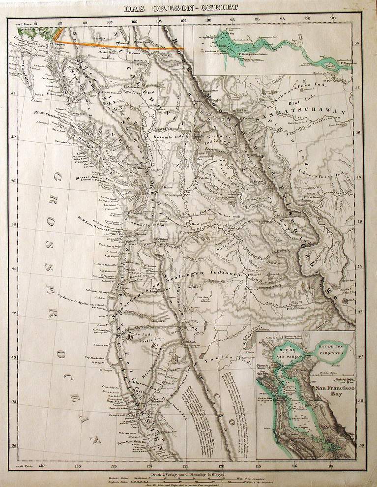 Das Oregon Gebiet – The Old Map Gallery