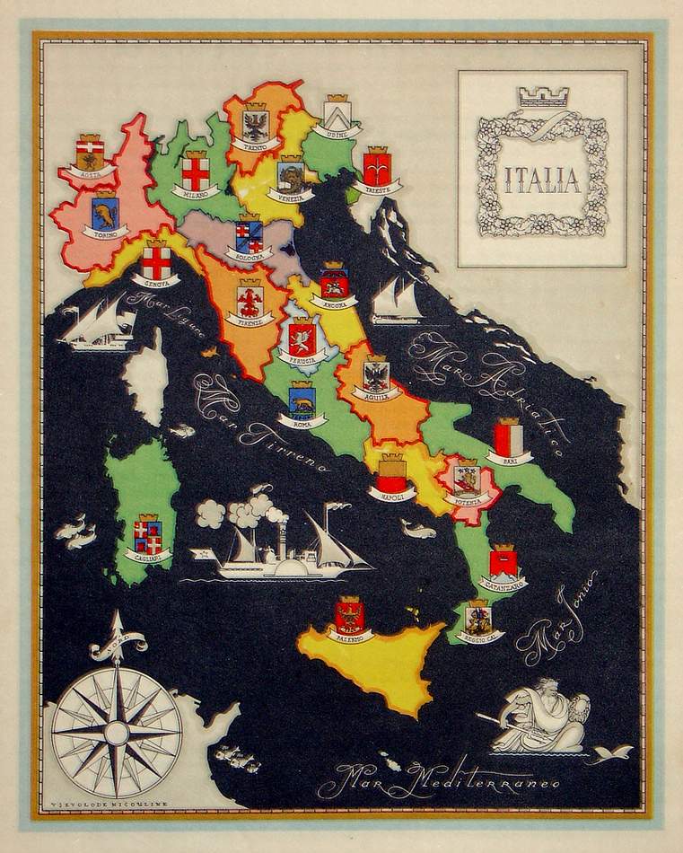Italia (Italy) – The Old Map Gallery