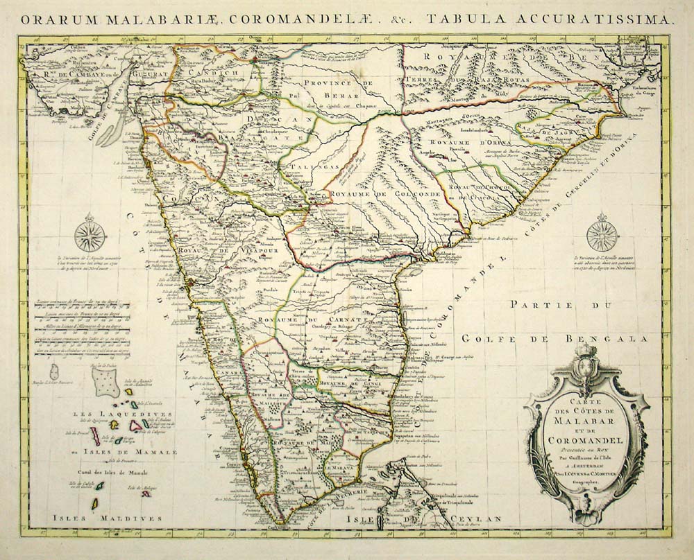 (India) Carte des Côtes de Malabar et de Coromandel – The Old Map Gallery