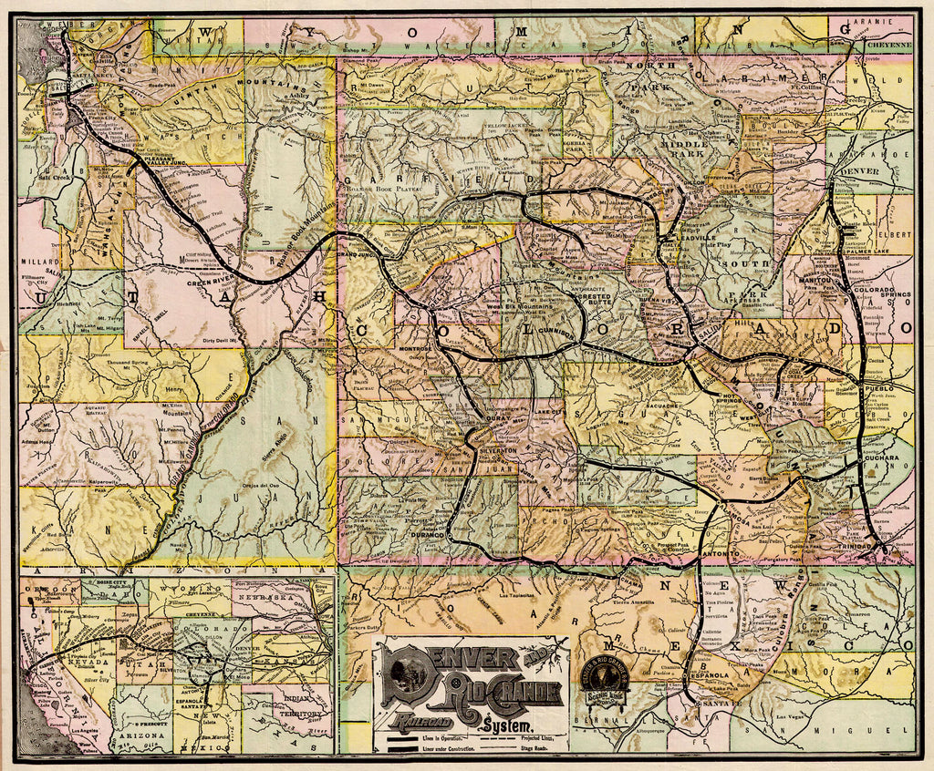 (CO. - UT. - Railroad) Denver And Rio Grand Railroad System – The Old ...