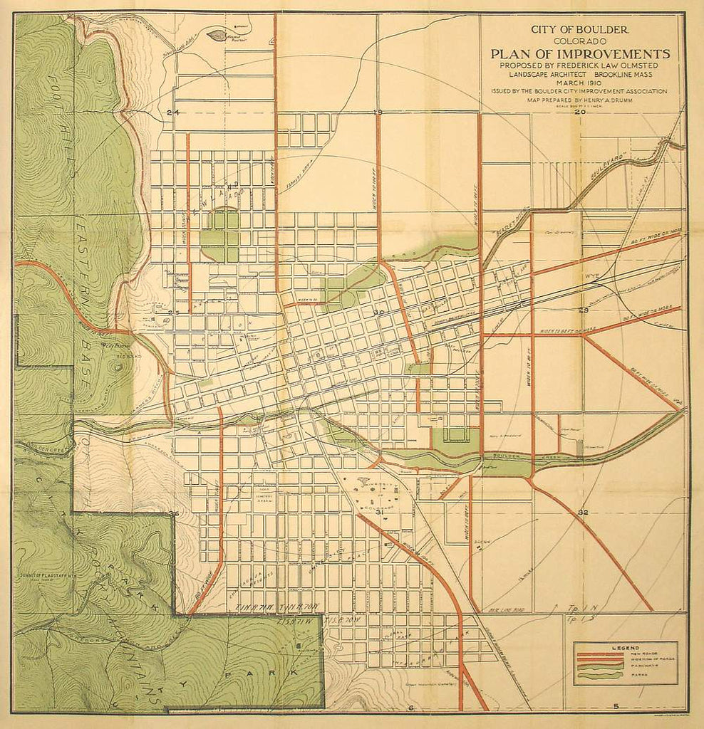 City of Boulder Colorado... – The Old Map Gallery