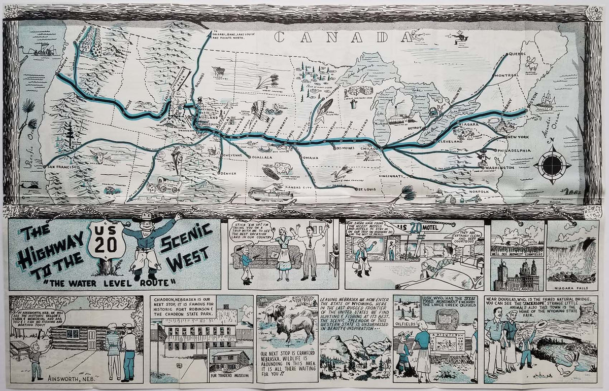 (US. - West) US 20 The Highway To The... – The Old Map Gallery
