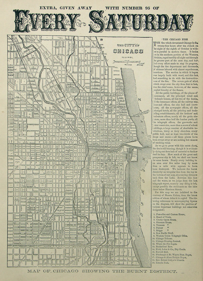 (IL. - Chicago) Map of Chicago Showing... – The Old Map Gallery