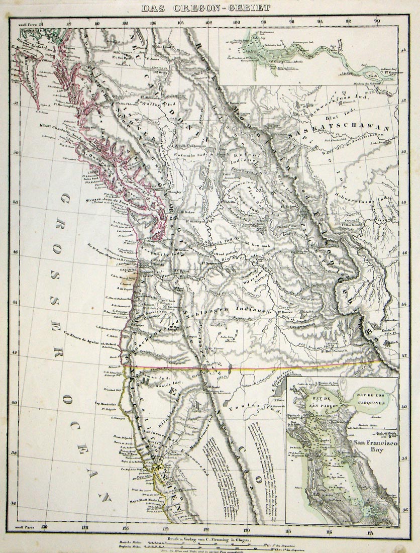 (Oregon Territory) Das Oregon-Gebiet – The Old Map Gallery