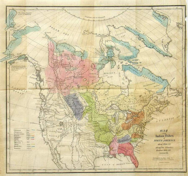 (North America) Map of the Indian Tribes of North America about – The ...