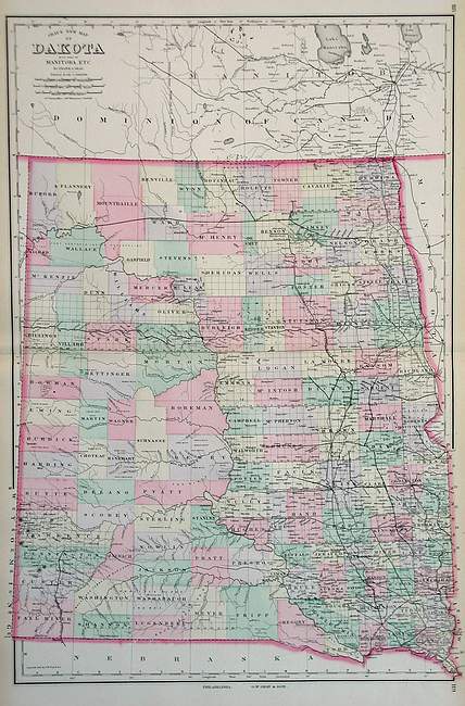 Gray's New Map of Dakota – The Old Map Gallery