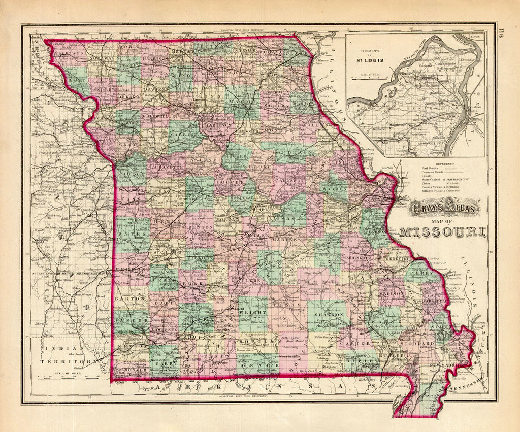 (MO.) Map Of Missouri – The Old Map Gallery
