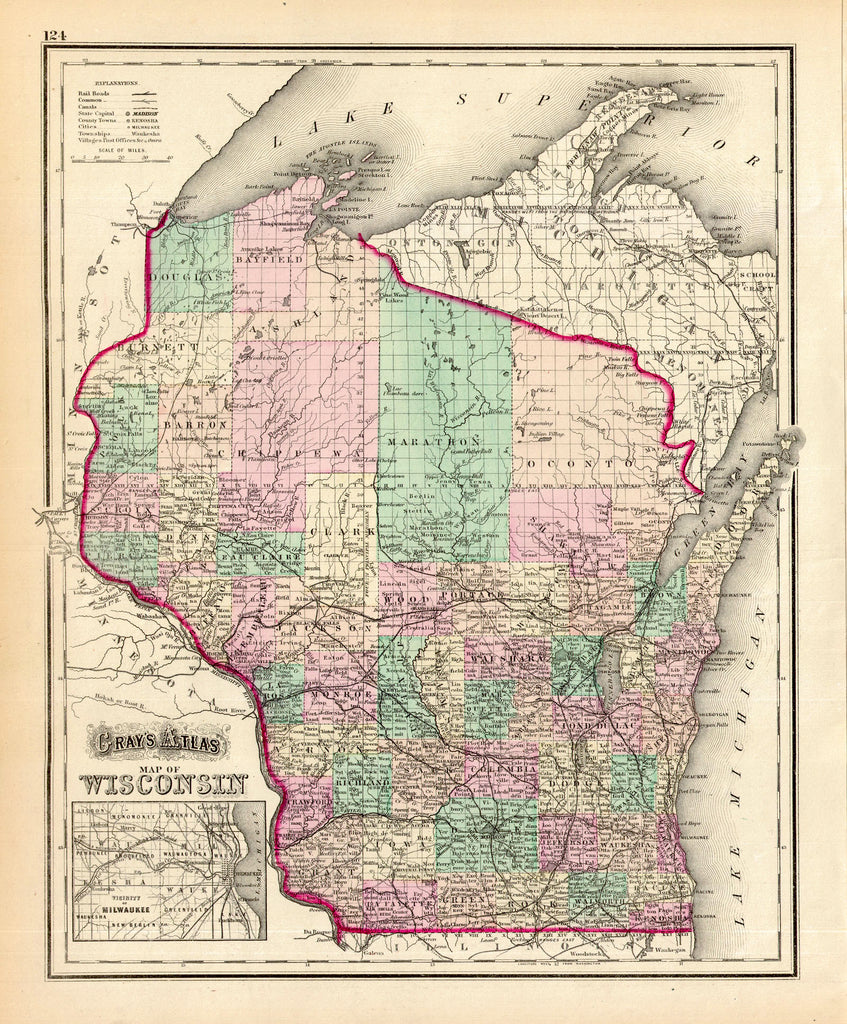(WI.) Wisconsin – The Old Map Gallery