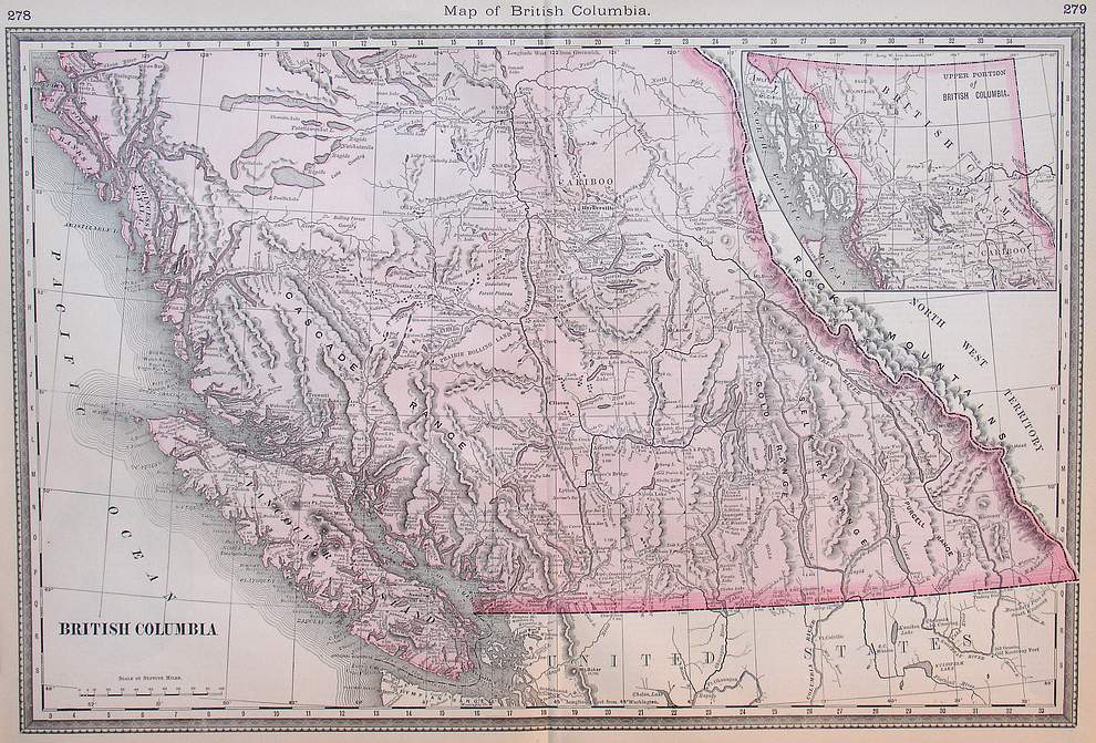 Map Of British Columbia – The Old Map Gallery