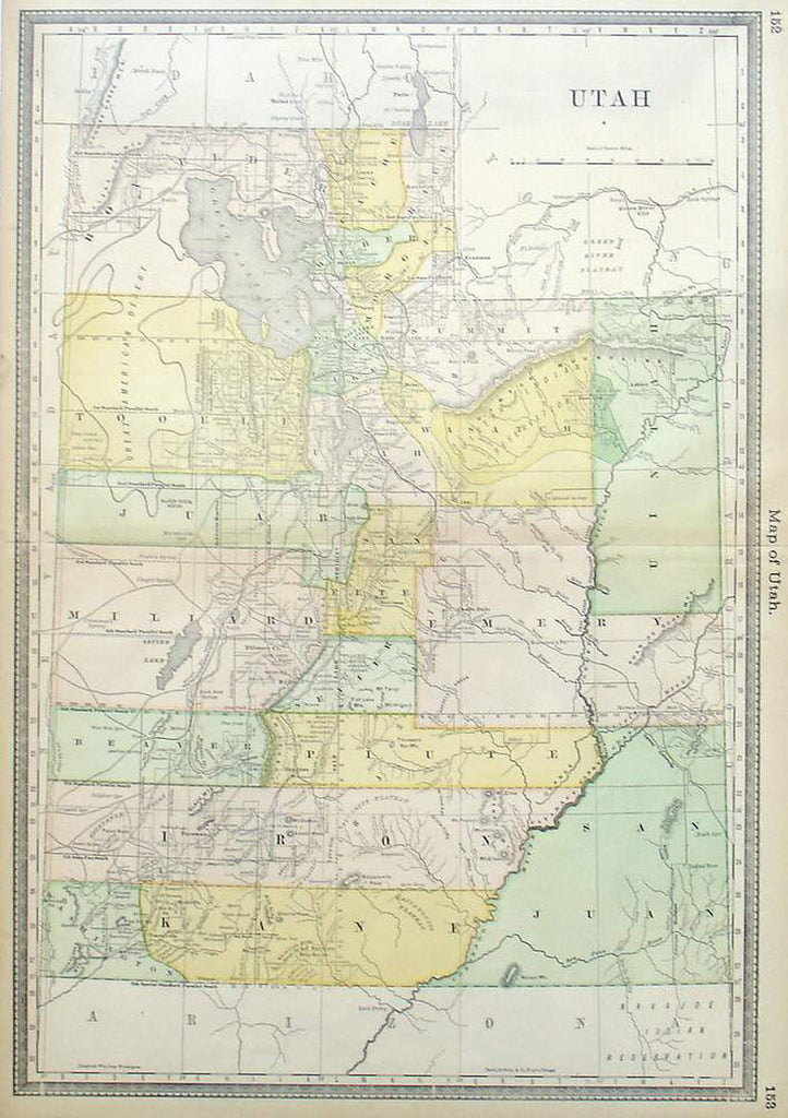 (Utah) Map of Utah – The Old Map Gallery