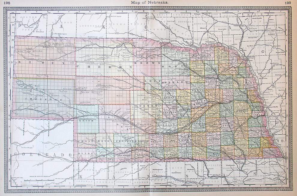 Map of Nebraska – The Old Map Gallery
