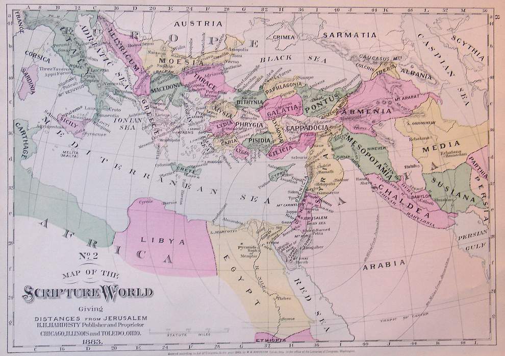 Map of the Scripture World – The Old Map Gallery