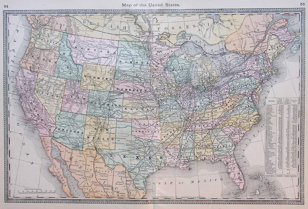 Map Of United States – The Old Map Gallery