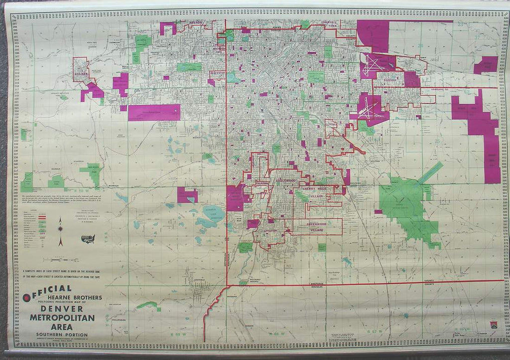 Denver Metropolitan Area Southern Portion – The Old Map Gallery