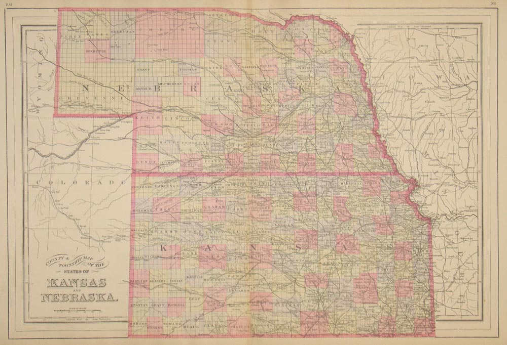States of Kansas and Nebraska – The Old Map Gallery