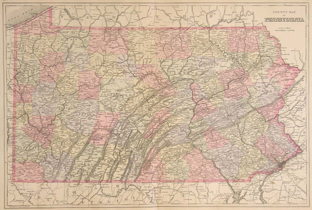 County Map of Pennsylvania – The Old Map Gallery