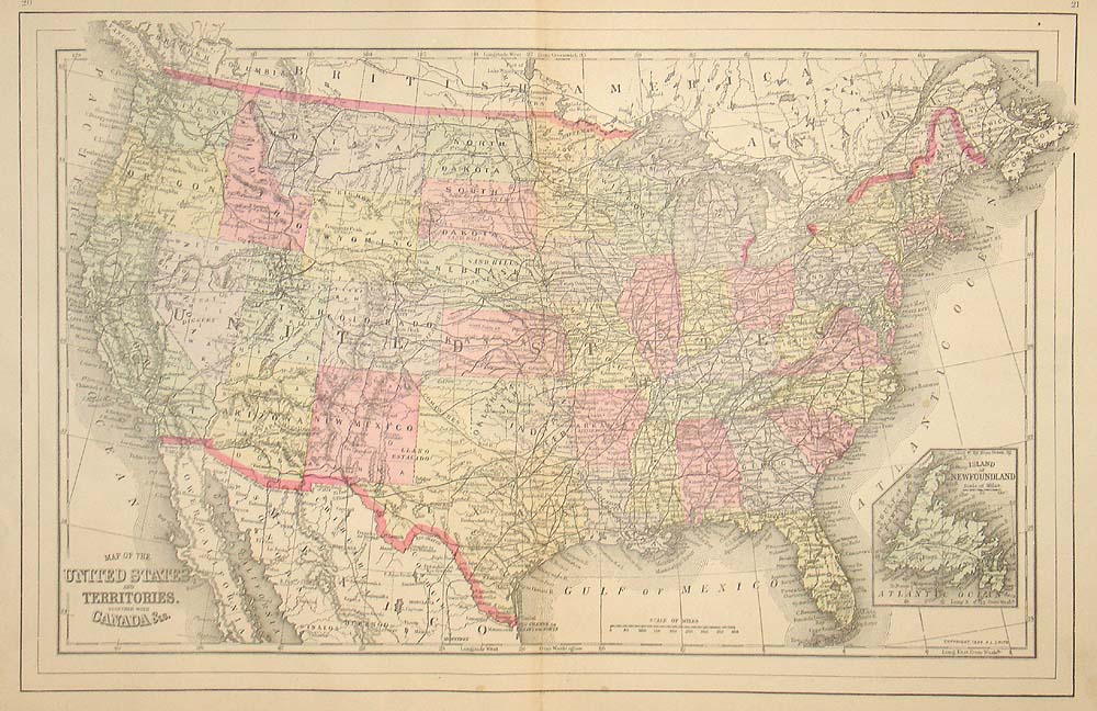 Map of the United States – The Old Map Gallery