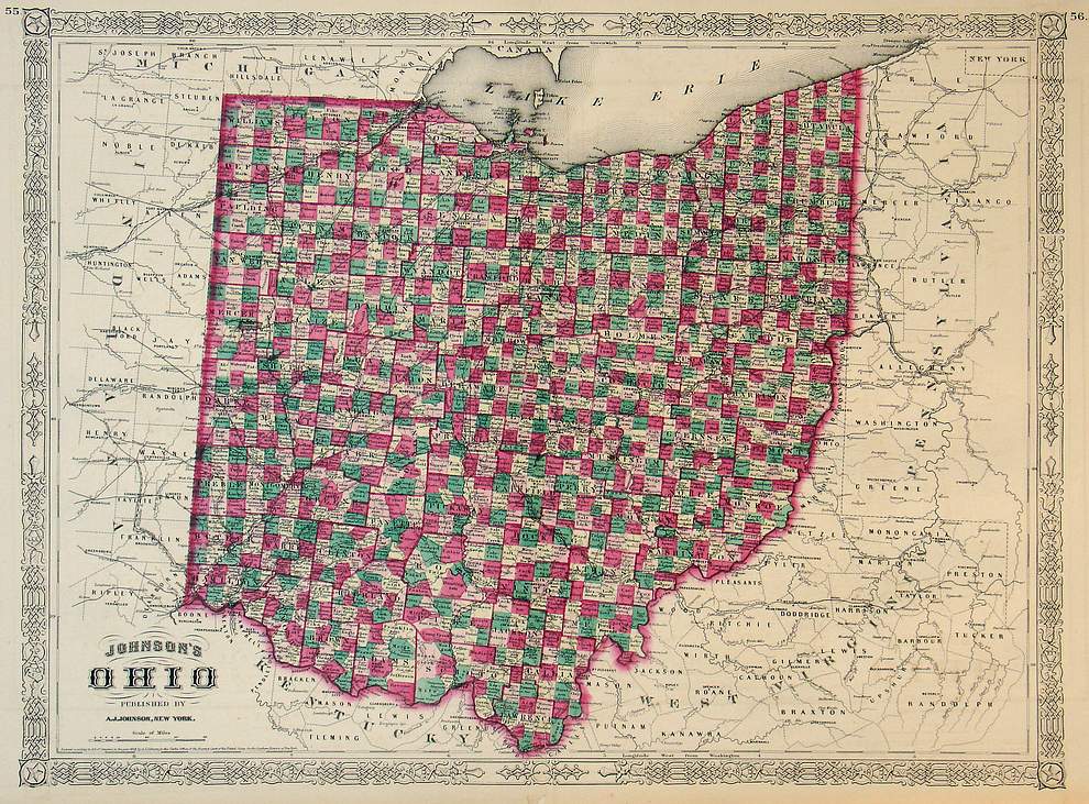 Johnson's Ohio – The Old Map Gallery