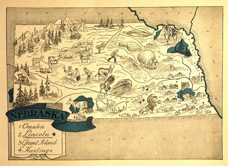 Nebraska – The Old Map Gallery