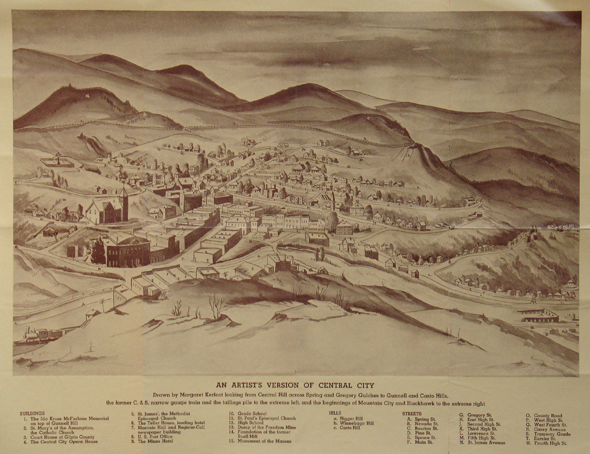 (CO. - Central City) An Artists Version of Central City – The Old Map ...