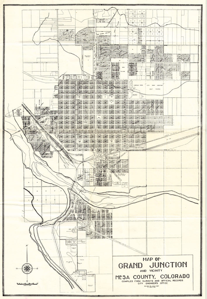 (CO.- Grand Junction) Map Of Grand Junction And Vicinity - Mesa County ...