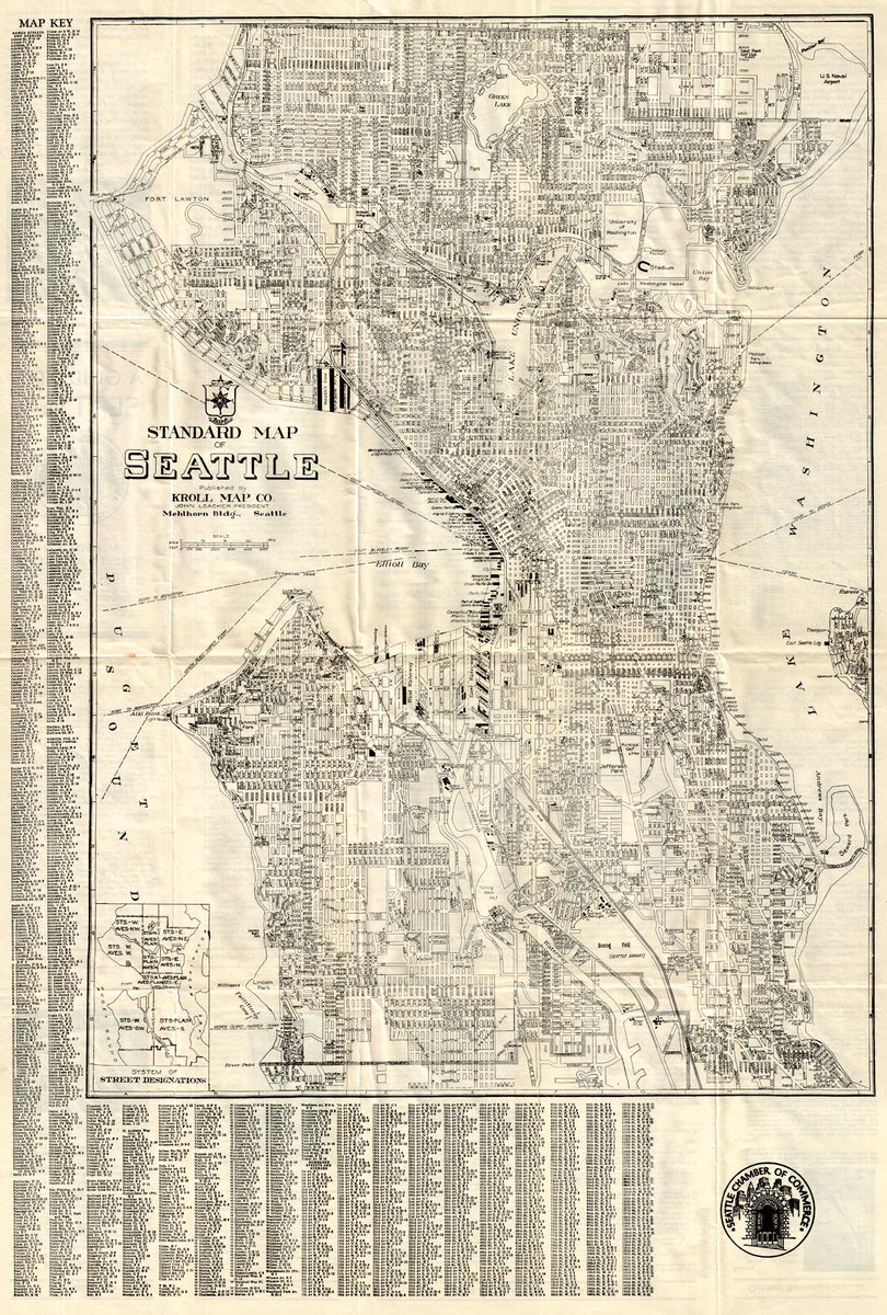 (WA.- Seattle) Standard Map Of Seattle... – The Old Map Gallery