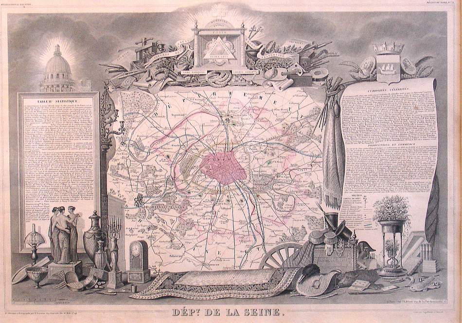 Dept. De La Seine – The Old Map Gallery