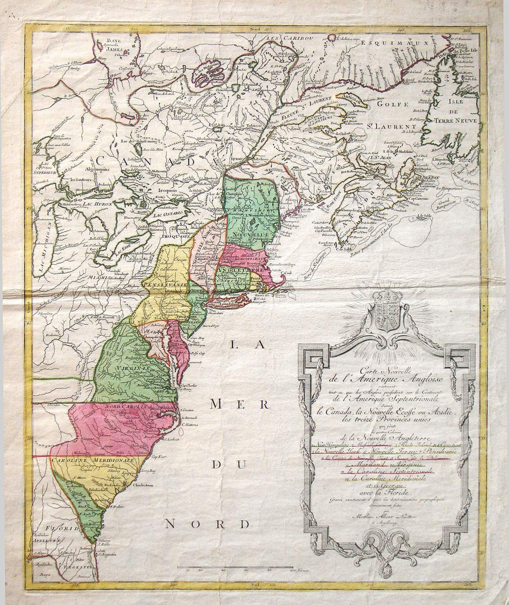 (United States) Carte Nouvelle de l'Amerique Angloise – The Old Map Gallery