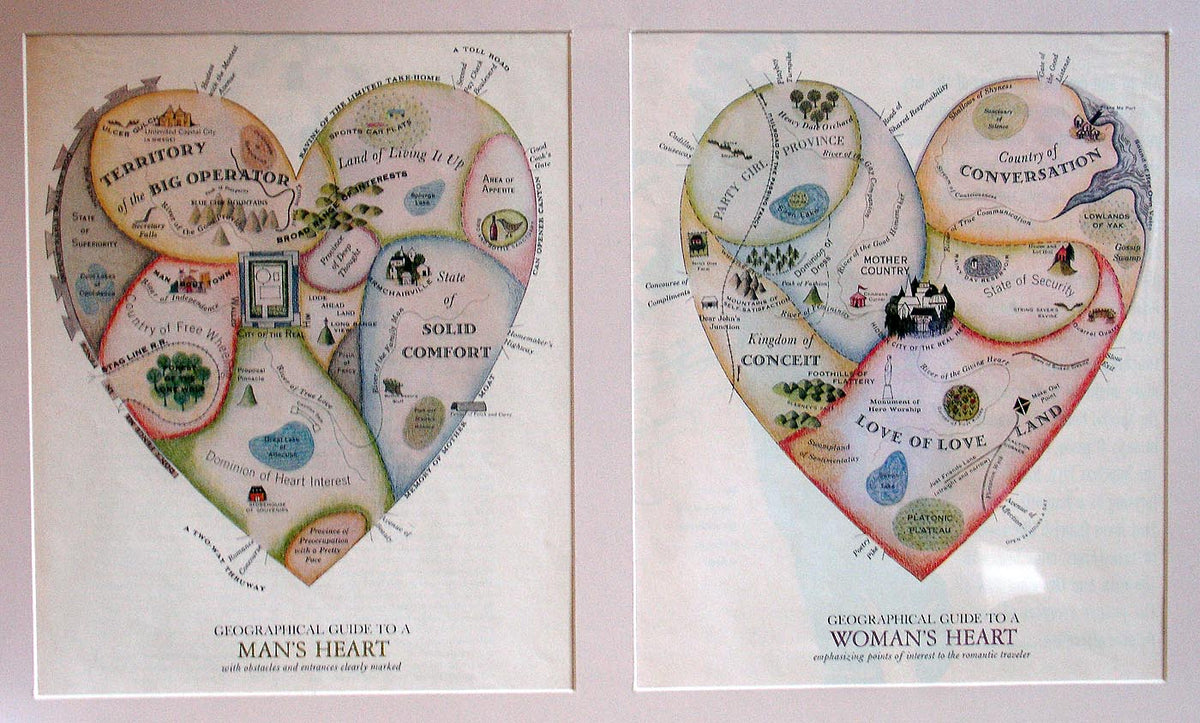 Geographical Guide to A Man's Heart...&...Woman's Heart – The Old Map ...